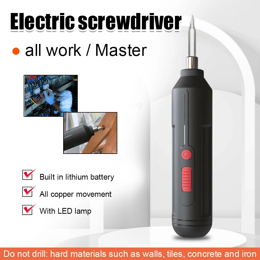 Electric-Screwdriver-USB-Rechargeable-Cordless-Screwdriver-Home ...