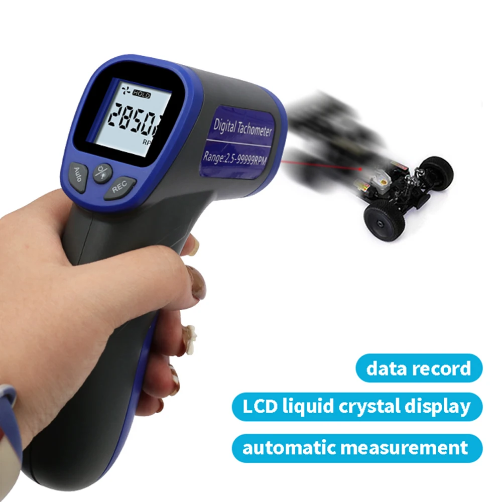 Digital-Tachometer-Laser-Tachometer-Handheld-RPM-Meter-Speedmeter-2-5 ...