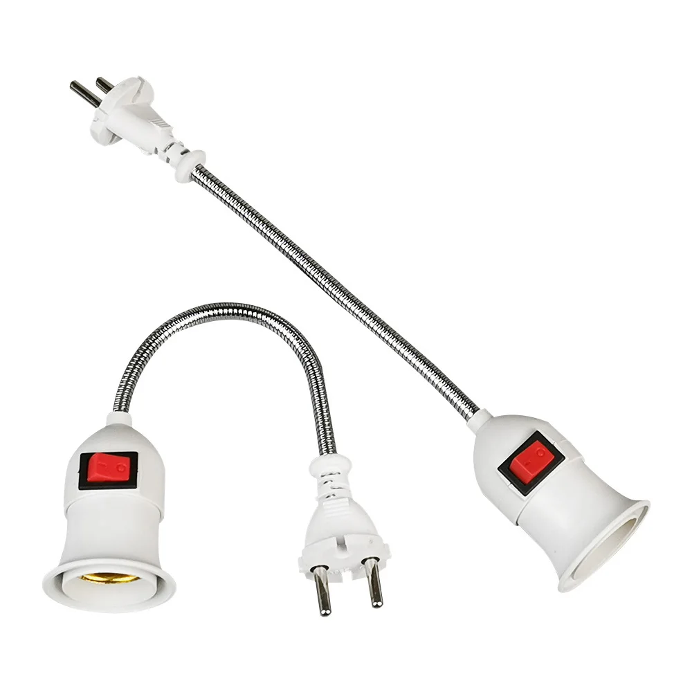 EU-UK-US-Plug-E27-Lamp-Base-Wall-Flexible-Holder-Light-Socket-Converter ...