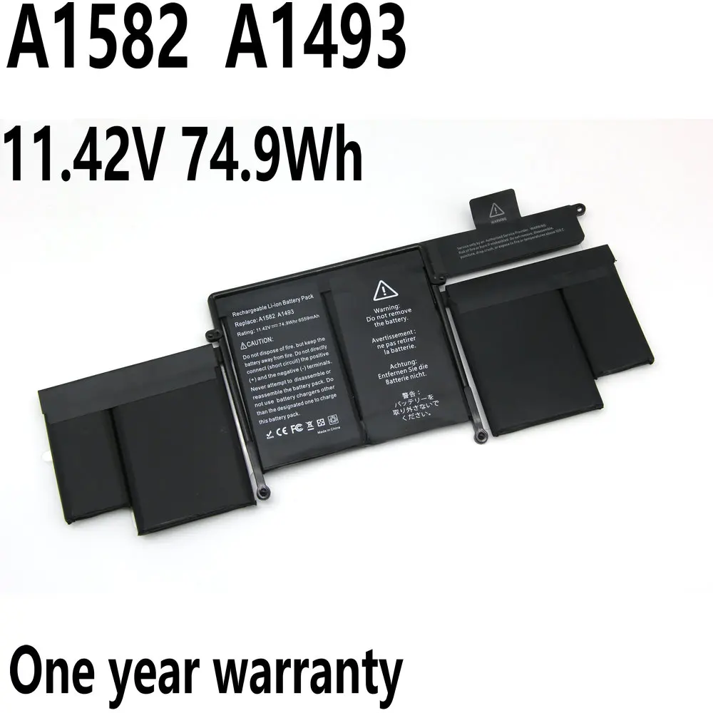 11.42V 74.9Wh A1582 A1493 Laptop Battery For Apple MacBook Pro 13 ...