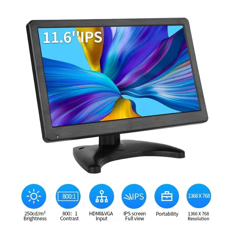 Zhixianda11-6-Inch-IPS-Screen-1366-768-Full-Viewing-Angle-Car-TV-LED ...