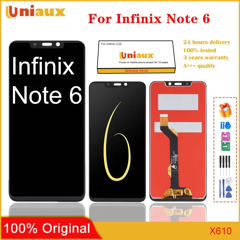 6-01inch-Black-For-Infinix-Note-6-X610-LCD-Display-Touch-Screen-Digitizer-Panel-Assembly ...