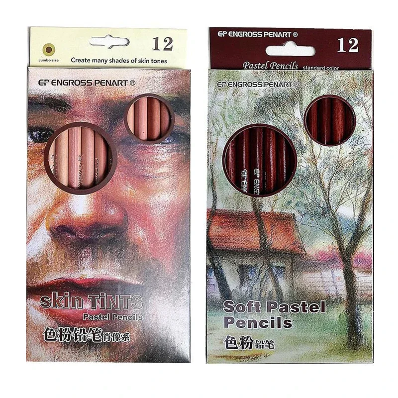 12-Colors-Skin-Tone-Soft-Soft-Pencil-Set-Portrait-Pencils-Student ...