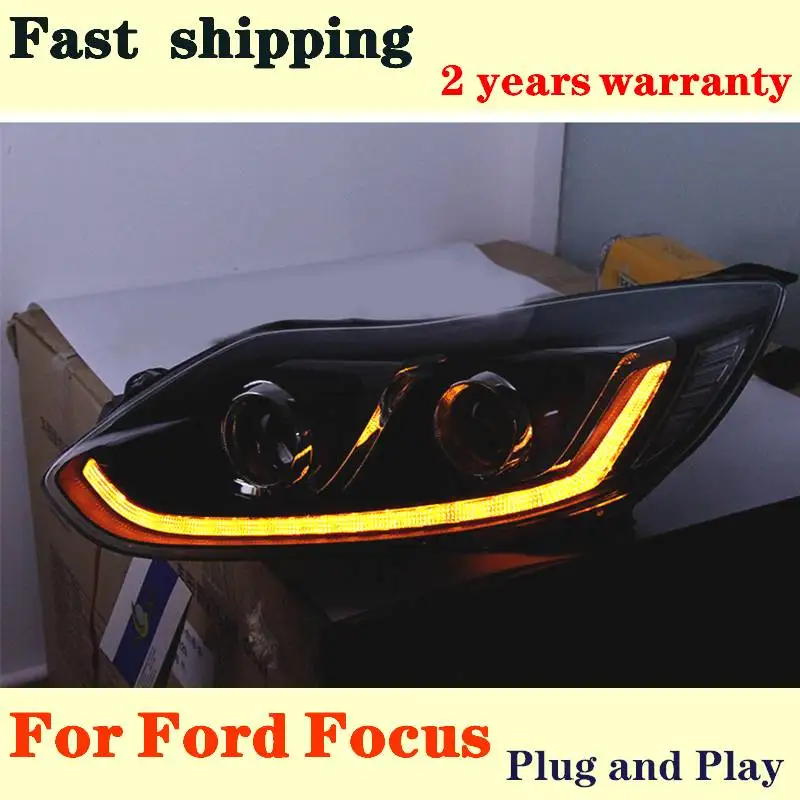 For-Ford-Focus-Headlights-2012-2014-Focus-3-LED-Headlight-DRL-Bi-Xenon ...