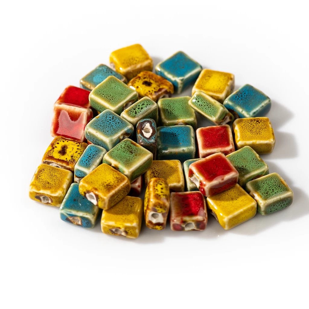 15mm-Square-Kiln-Pink-Ceramic-Beads-Handmade-Jewelry-Making-Supplies ...