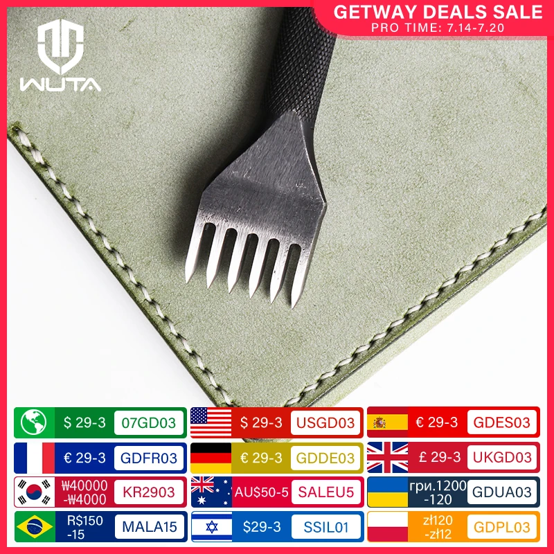 WUTA-Leather-Craft-Hole-Punch-leather-craft-Tools-Diamond-Point-Black-Pricking-Iron-Leather ...