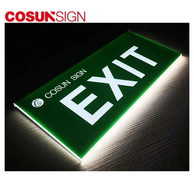 COSUN-fire-exit-sign-board-body-shell-recessed-led-light-exit-sign ...