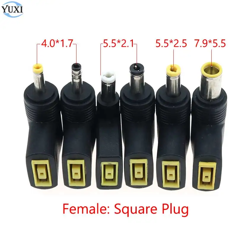 YuXi Laptop Power Adapter Connector DC Square Plug Female to 4.0x1.7 5 ...