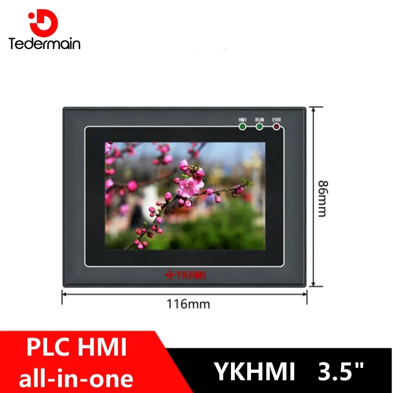 YKHMI PLC HMI ALL-IN-ONE 3.5" Combo Programmable Logic Controller with ...