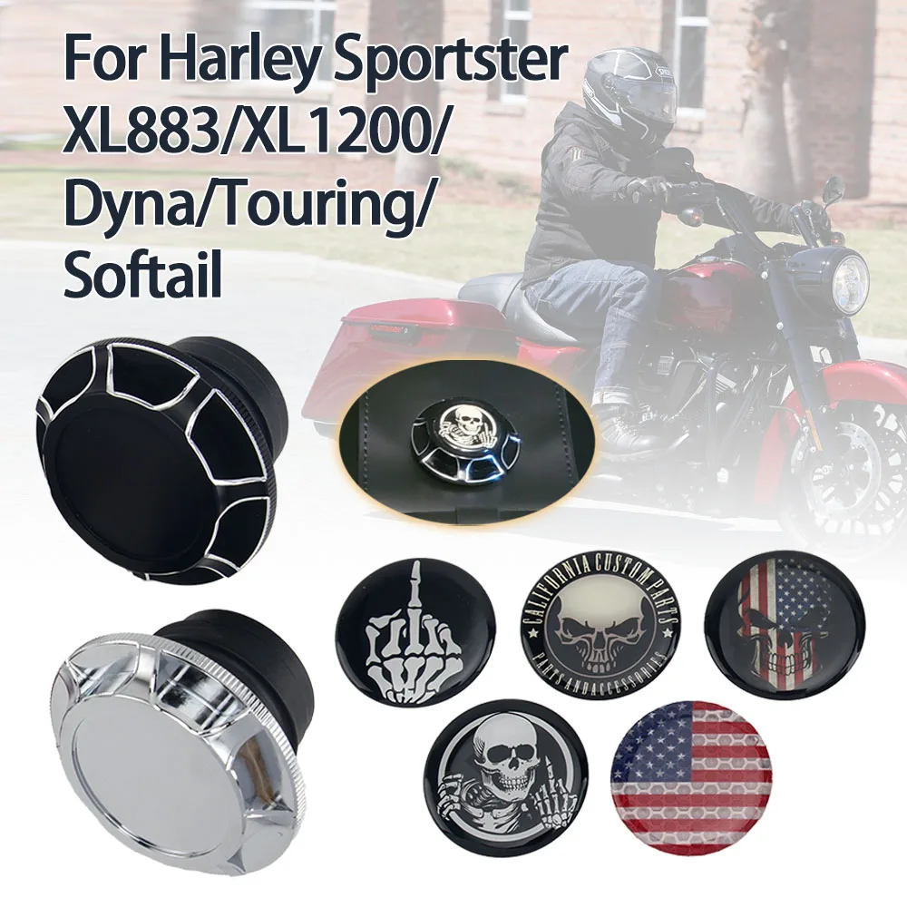 New Motorcycle Skull Fuel Gas Tank Decorative Oil Cap Fit For Harley ...
