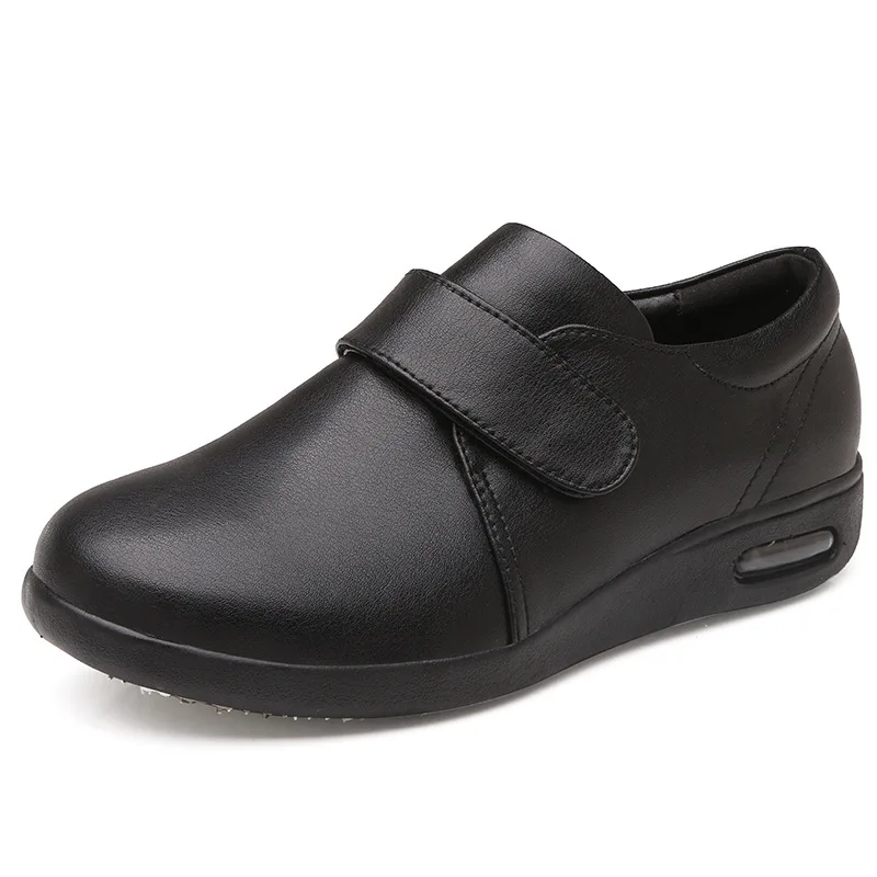 XIHAHA Fashion Old People Shoe Leather Man Shoes Senile Wide Feet ...