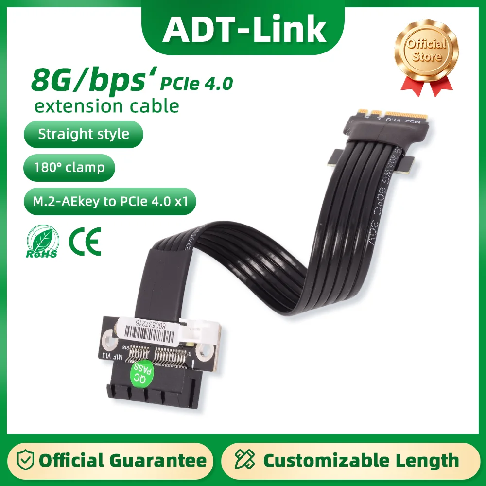 ADT-Link M.2 Key A.E WiFi NGFF Riser to PCI-E 4.0 1X 4X 8X 16X Card ...