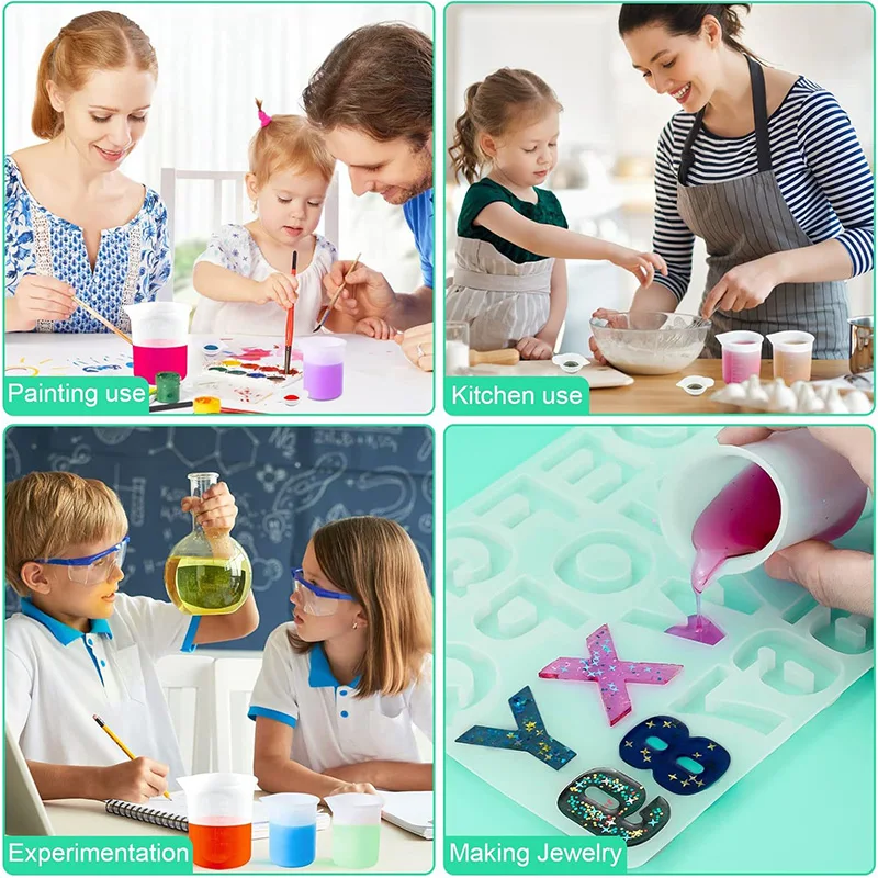 Silicone Mixing Measuring Pouring Cups – Craftistry Hub