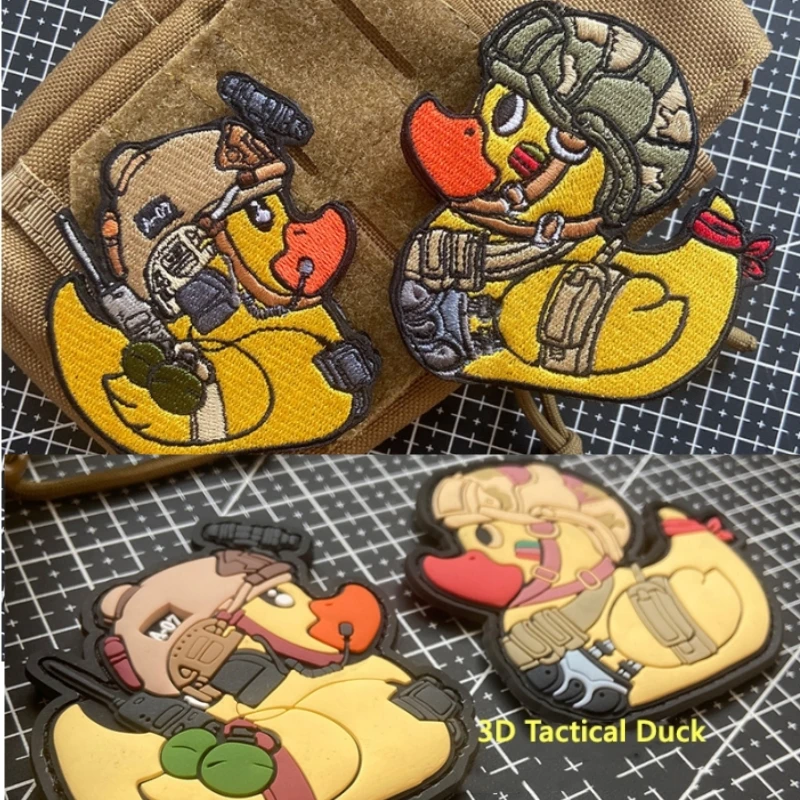 3D-PVC-Embroidery-Hook-and-Loop-Patch-Little-Yellow-Duck-Coach-Tactical ...
