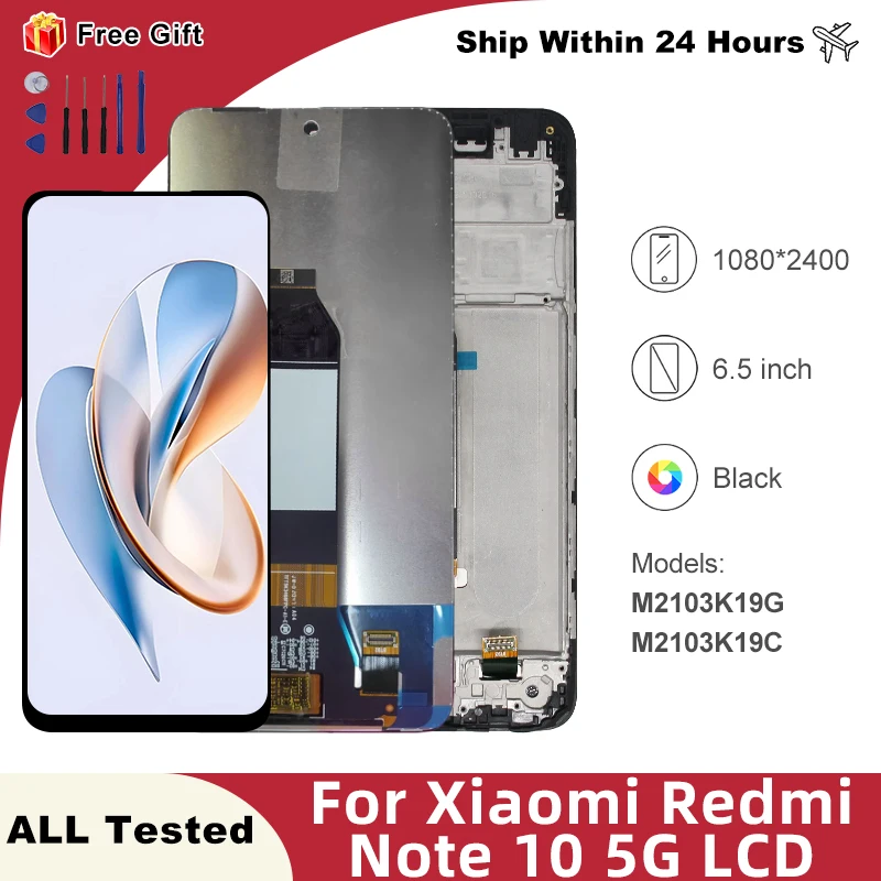 6.5" IPS For Xiaomi Redmi Note 10 5G LCD M2103K19G Replacement Touch ...