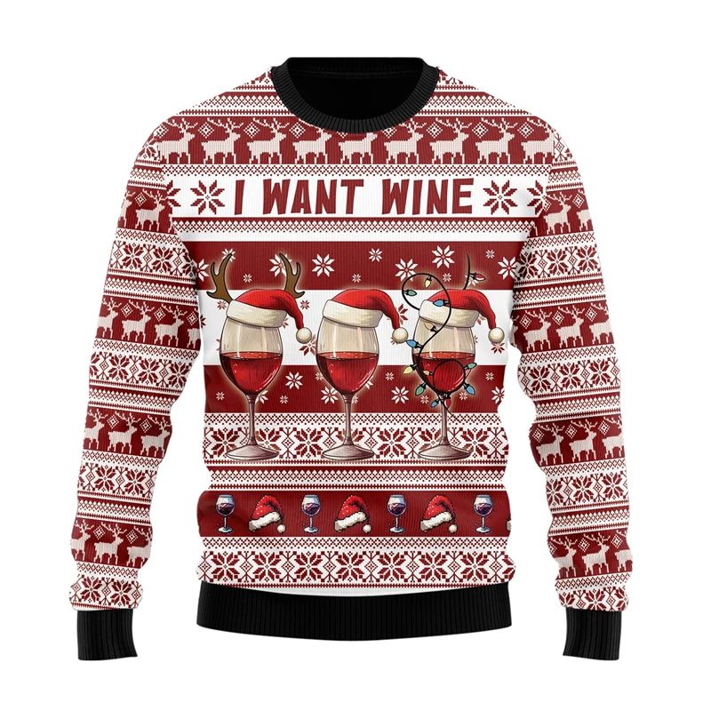 Funny-Wine-Glass-Graphic-Sweatshirts-Autumn-Bachelor-Party-Ugly-Christmas-Sweater-For-Men ...