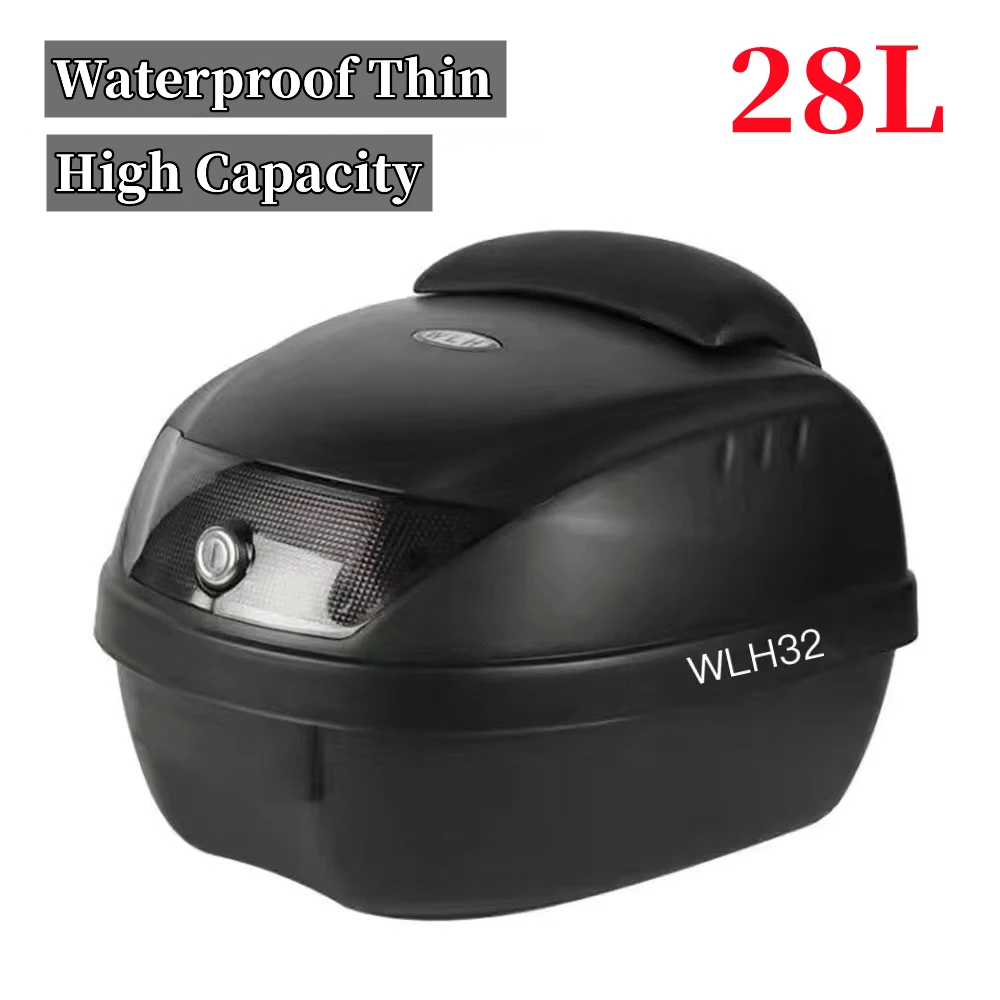 28l Motorcycle Cushion Tour Tail Box Durable Motorcycle Luggage Box Top ...