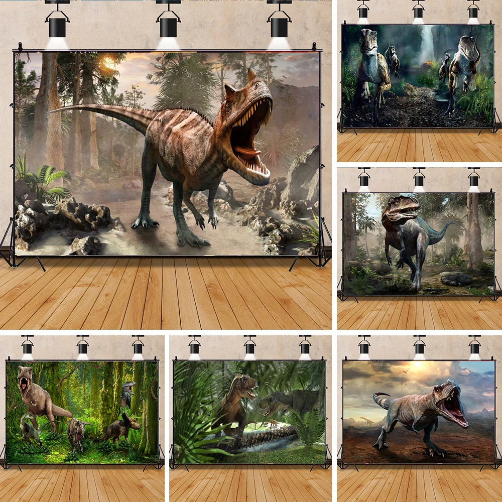 Jurassic-World-Photography-Backdrop-Dinosaur-Party-Backdrop-Photo-Zone ...