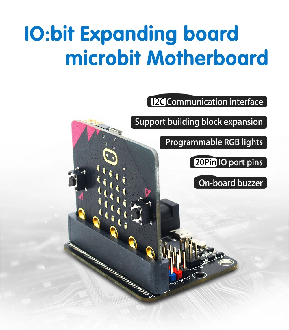 BBC Micro:Bit V2.2 with Micro:bit IO:bit Expansion Board | Makers ...