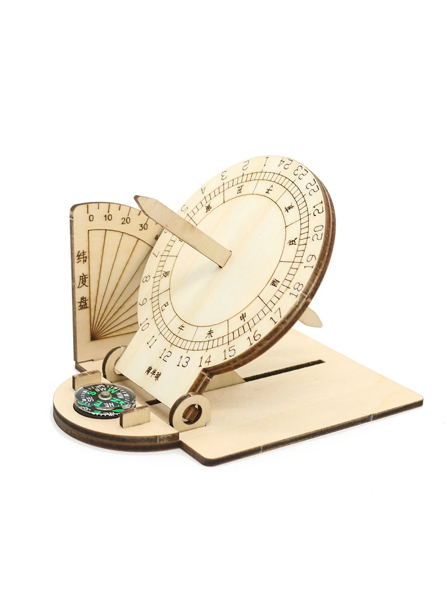 Tecnologia diy pequena produção equatorial sundial sun gauge relógio de ...