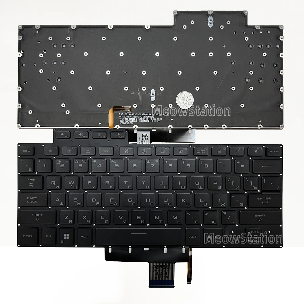 Russian/US RGB Backlit Keyboard For ASUS ROG Flow X16 GV601VV GV601 ...