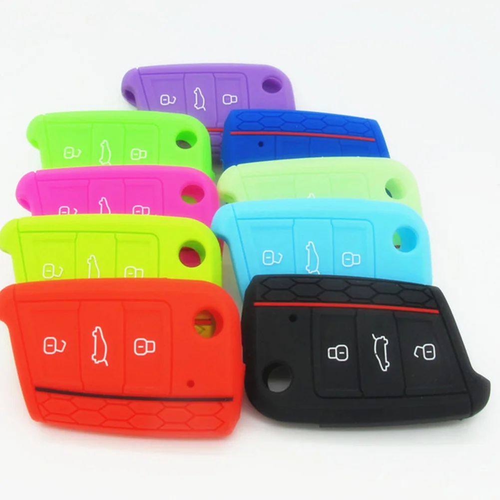 Silicon Car Key Cover Key Fob Skin Protection Case Cover For Volkswagen ...