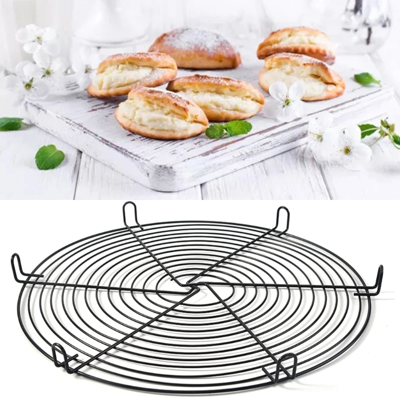 Round-Nonstick-Cake-Cooling-Rack-Stainless-Steel-Wire-Cooling-Kitchen ...
