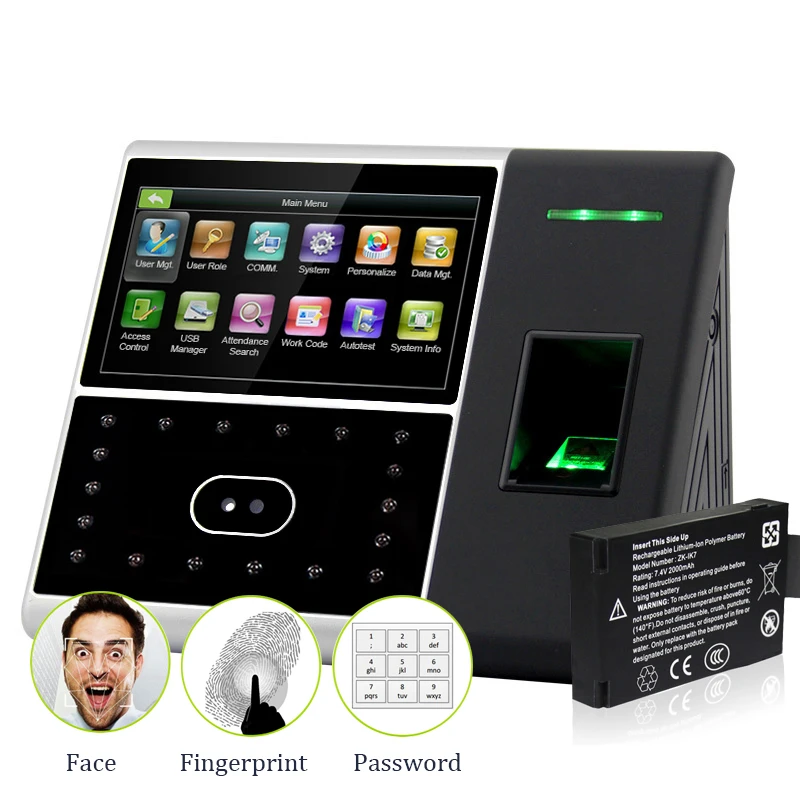 iFace302 Biometric Face Time Attendance System USB Fingerprint Reader ...