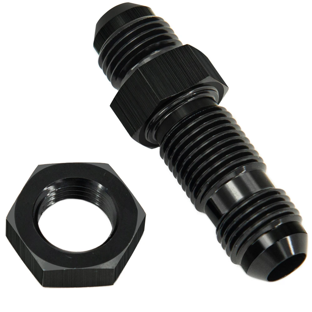 0-Degrees-90-Degrees-AN6-AN8-AN10-Bulkhead-Flare-Fitting-Union-Adapter ...