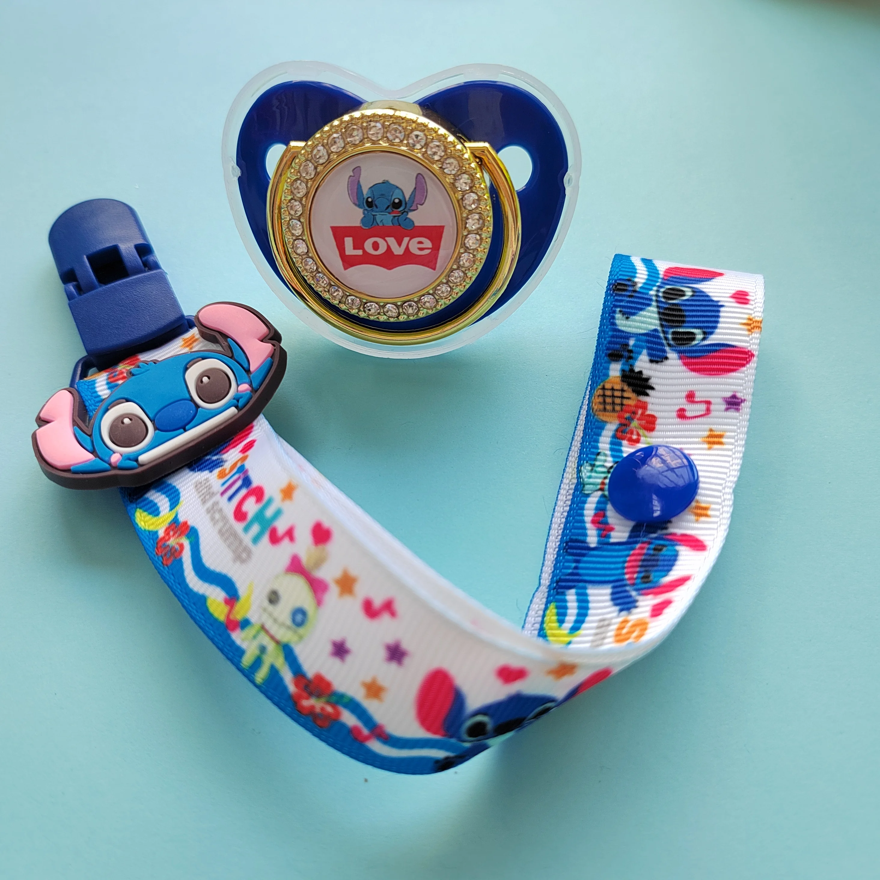 1 Set Stitch Cartoon Character Inage Pacifier Soothing with Tetine ...