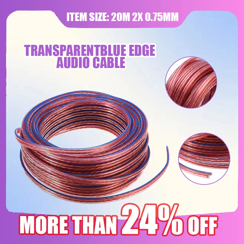 Promotion-20M-Loud-Speaker-Cable-Hi-Fi-Audio-Line-Cable-Oxygen-Free ...