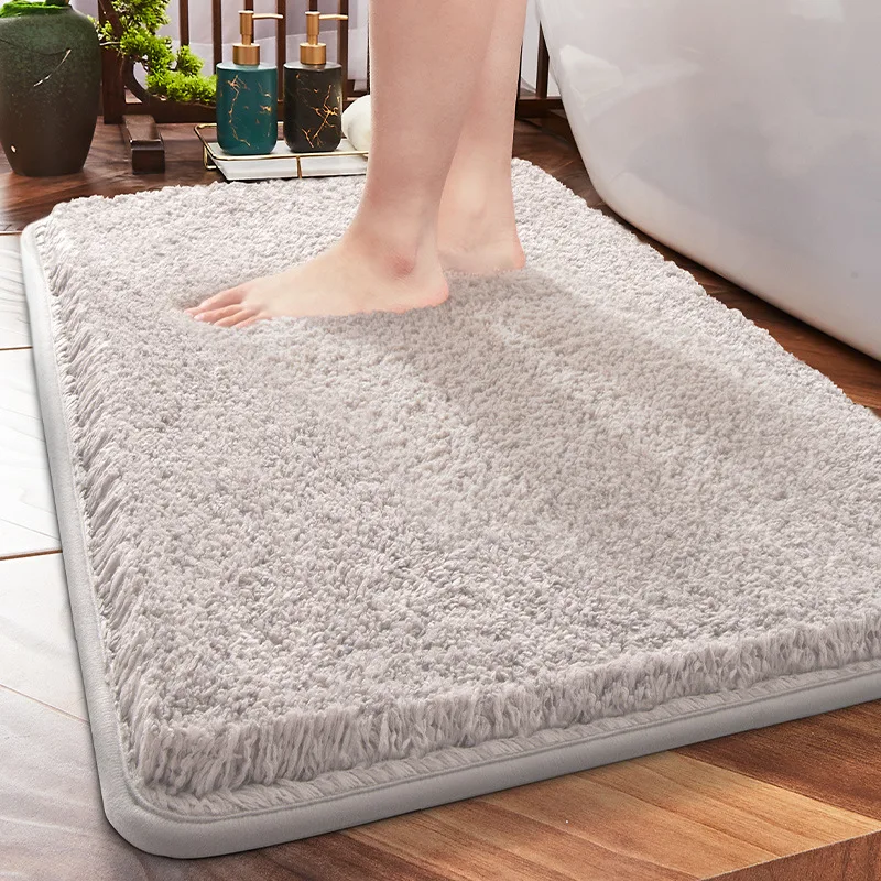 Thickened Fiber Simple Floor Mat Home Bathroom Door Mat Bathroom ...