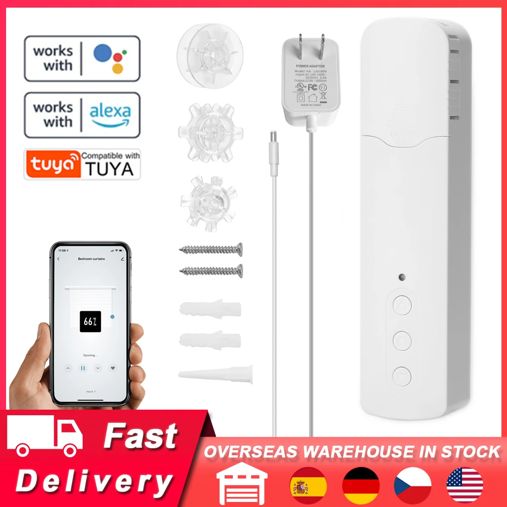 Tuya-WIFI-Smart-Electric-Curtain-Motor-Chain-Roller-Blinds-Pull-Bead ...