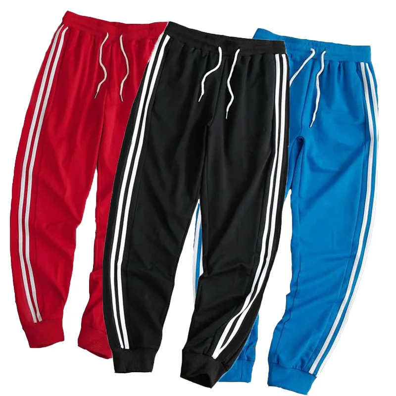 New-Adult-Sports-Pants-Running-Jogging-Pants-Men-s-Casual-Two-Stripe ...
