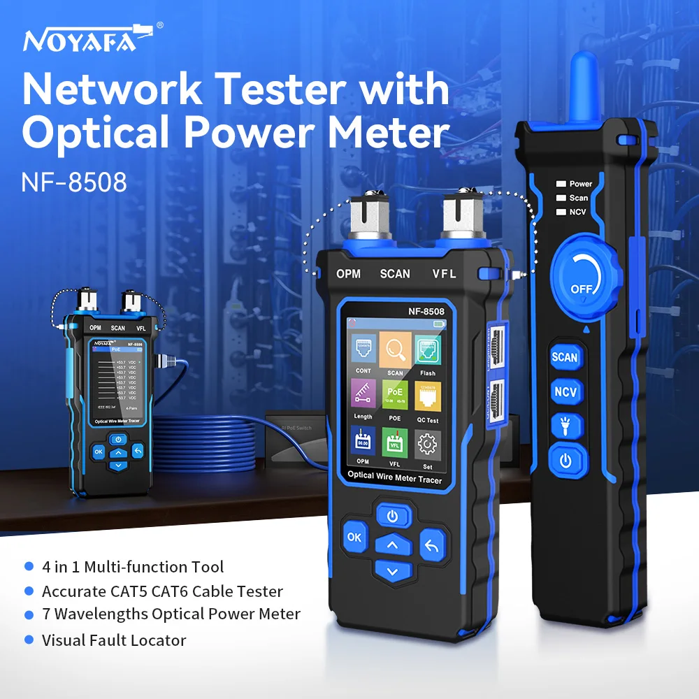 NOYAFA-NF-8508-Cable-Tracker-LAN-Optical-Power-Meter-Tester-LCD-Display ...