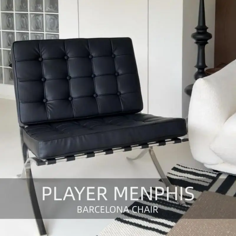 Italian-Modern-Leather-Sofa-Chair-Internet-Celebrity-Designer-Barcelona ...