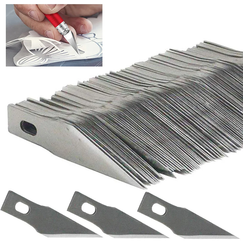 100Pcs #11 Replacement Hobby Blade SK5 Carbon Steel Wood Carving Craft ...