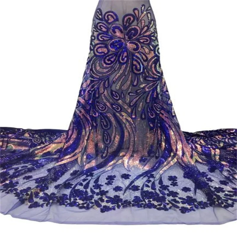 Kain-Renda-Pernikahan-Afrika-Bordir-Kain-Renda-Nigeria-Biru-Royal-Emas ...