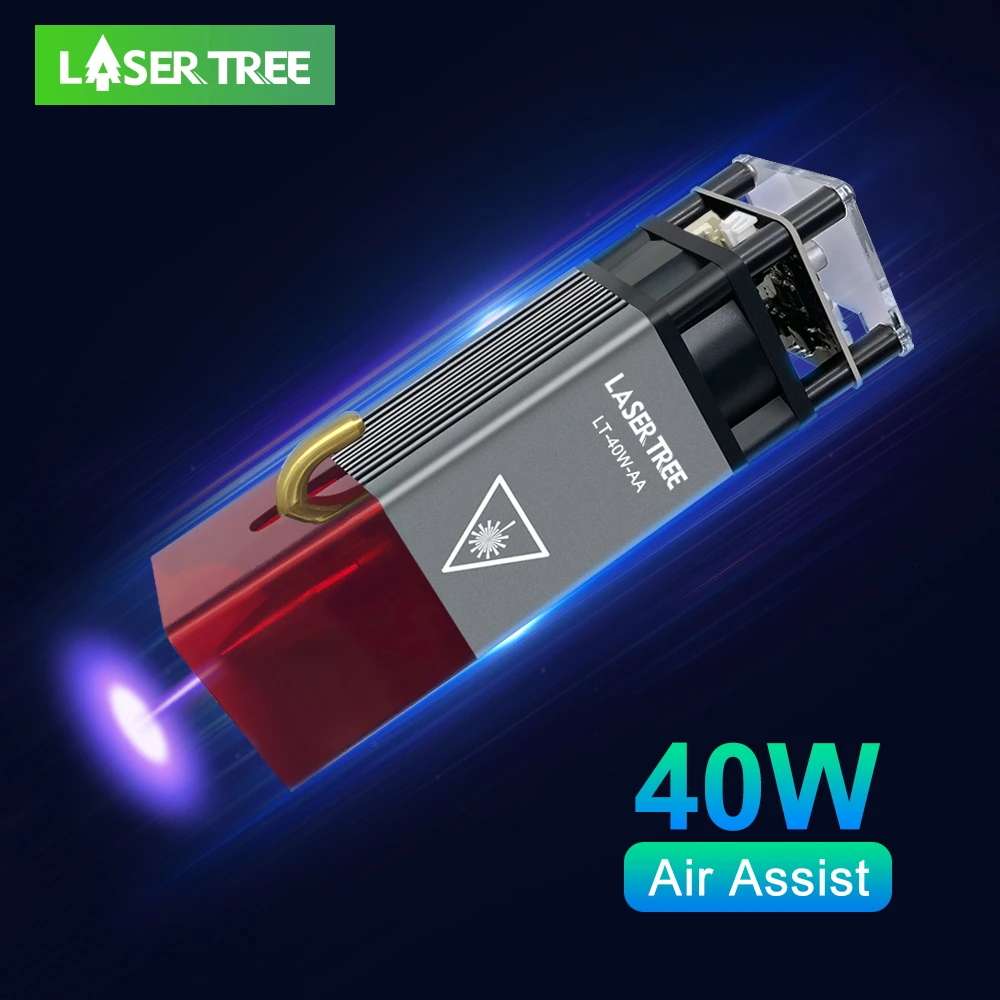 Laser Tree 40w Laser Module With Air Assist 80w High Power Ttl Blue