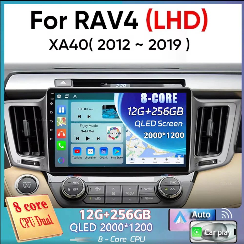 Car-radio-For-Toyota-RAV4-RAV-4-XA40-2011-2019-Carplay-Android-14-Auto ...