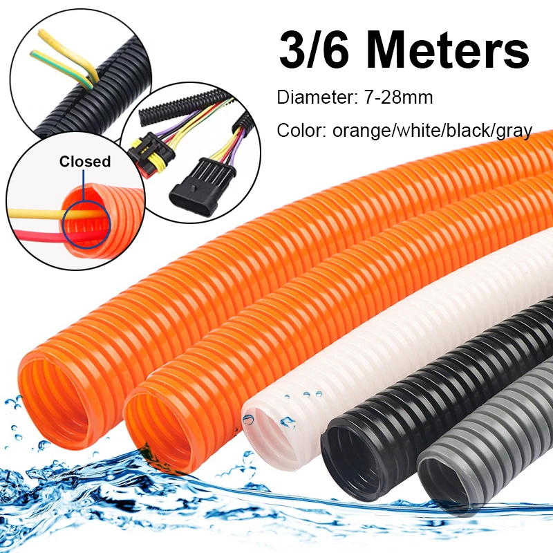 3/6Meters insulated bellows, nylon harness sleeve, colored cable sleeve ...
