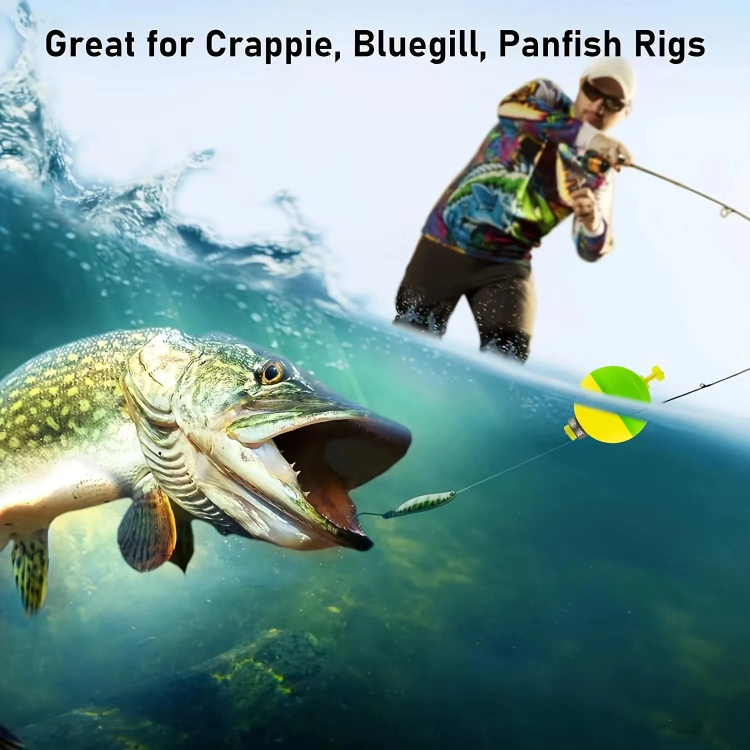 EVA Push Button Floats 10PCS Fishing Bobber Floats - Weighted Push ...