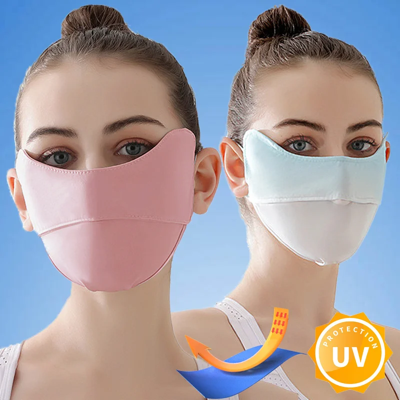 Ice-Silk-Sunscreen-Mask-Women-Outdoor-Cycling-Hiking-Sun-Protective ...