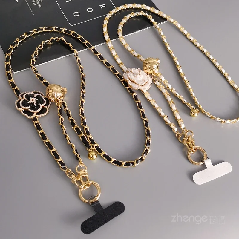 Mobile-Phone-Lanyard-Round-Ball-Telescopic-Buckle-Camellia-Pickup-Chain ...