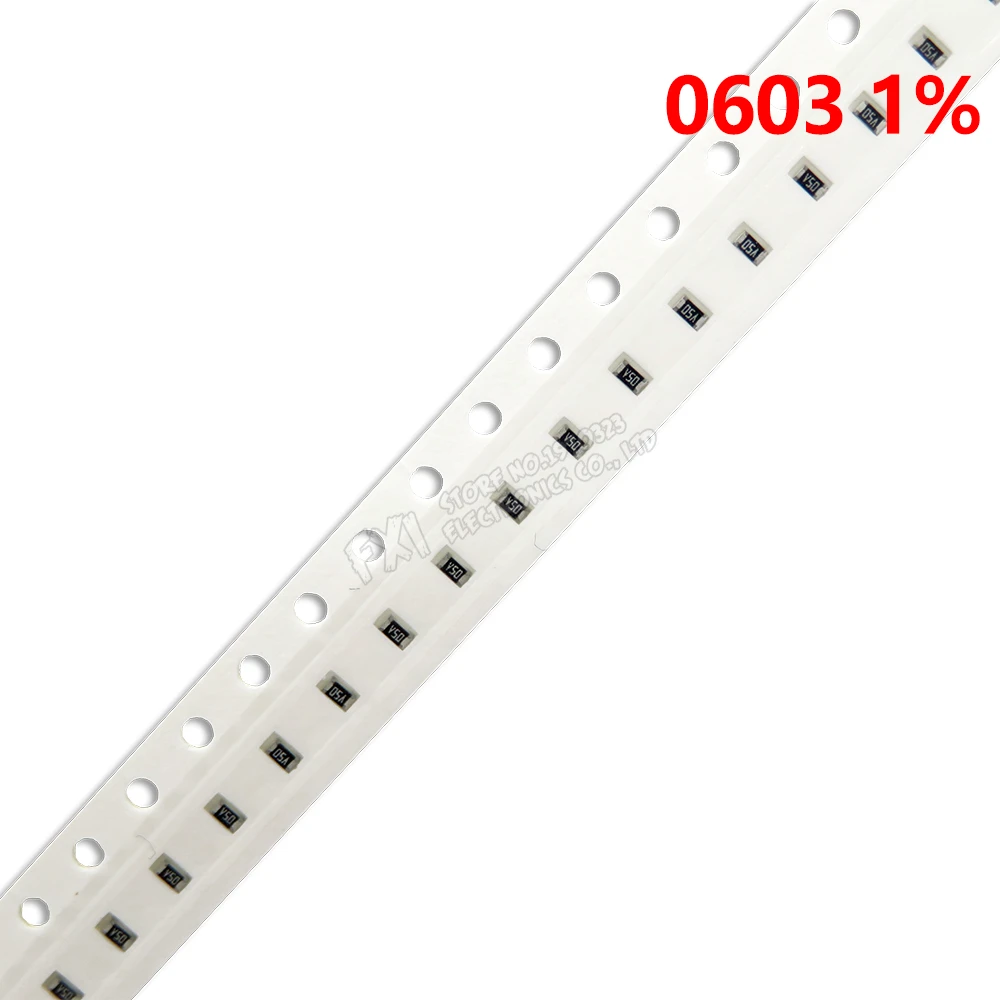 100pcs 0603 Chip Resistor Smd Accuracy 1% 0 Ohm ~ 10m Ohm 1k 2.2k 10k ...