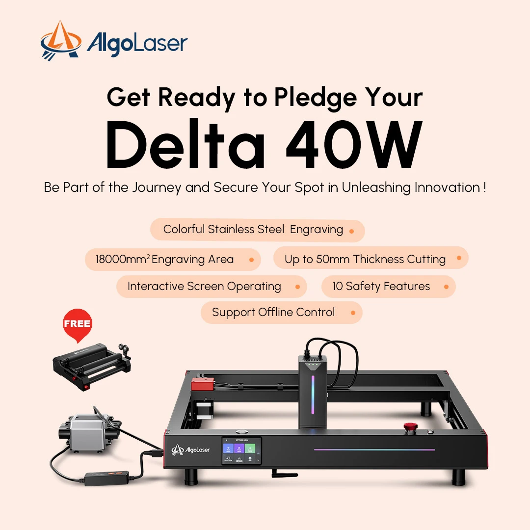 AlgoLaser-40W-Delta-Laser-Engraver-and-Cutter-Smart-Off-line-Control ...