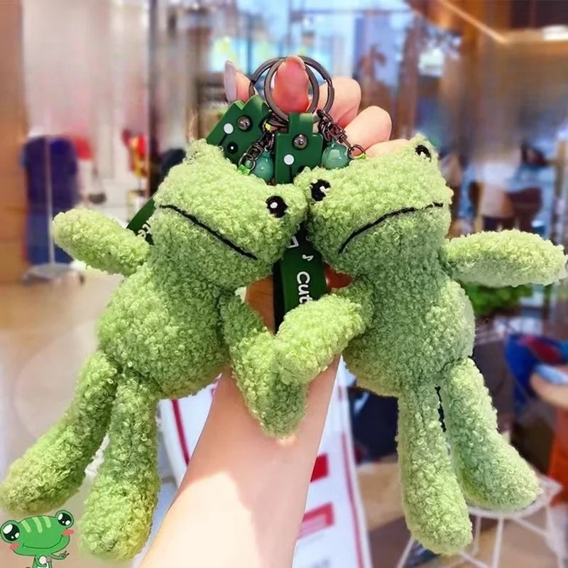 Green-Frog-Keychain-Plush-Keychains-Cartoon-Ugly-Smile-Face-Doll ...