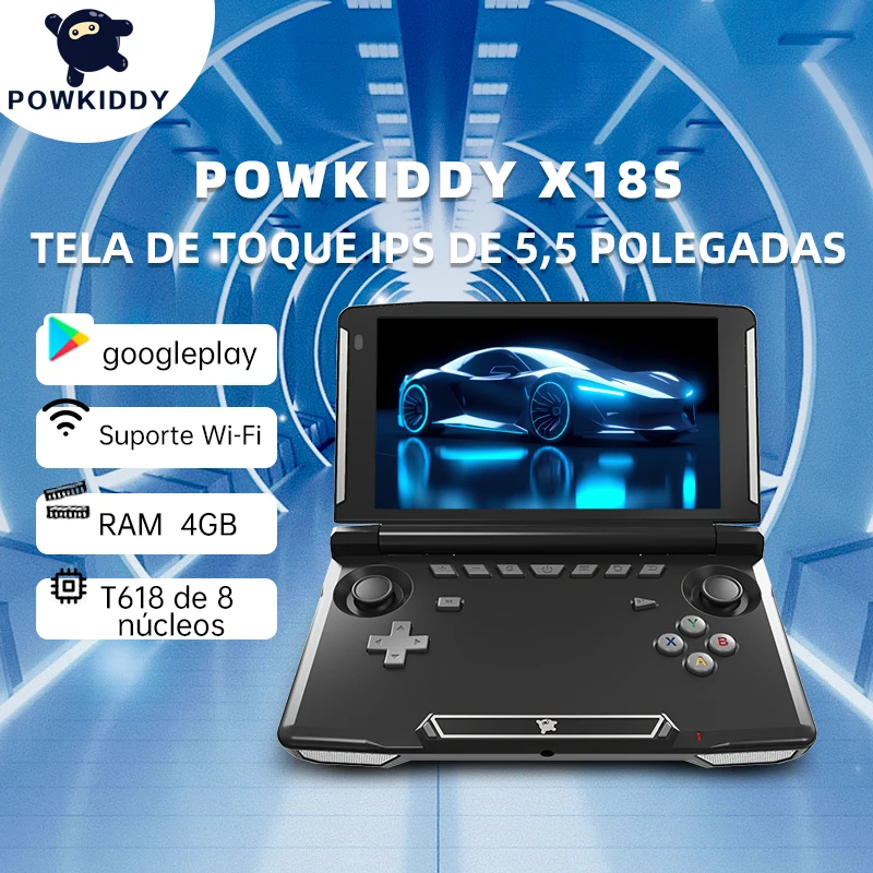 Powkiddy-console De Jeu X18s Android 11, Écran Tactile Ips, Prise En ...