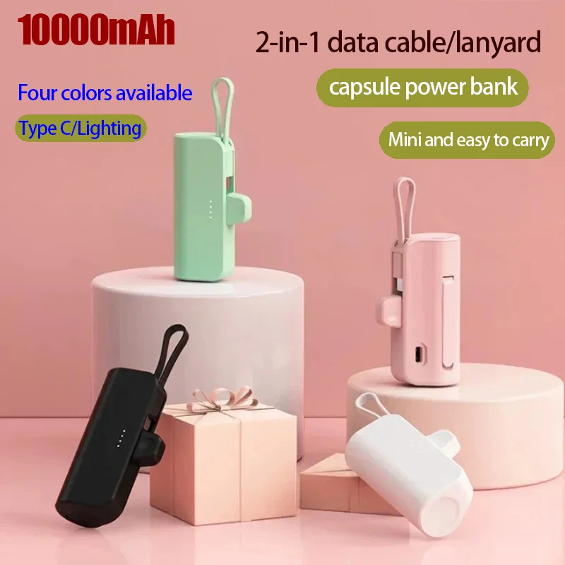 10000mAh-Mini-Fast-Charger-Built-in-Corded-Portable-Power-Bank-for ...