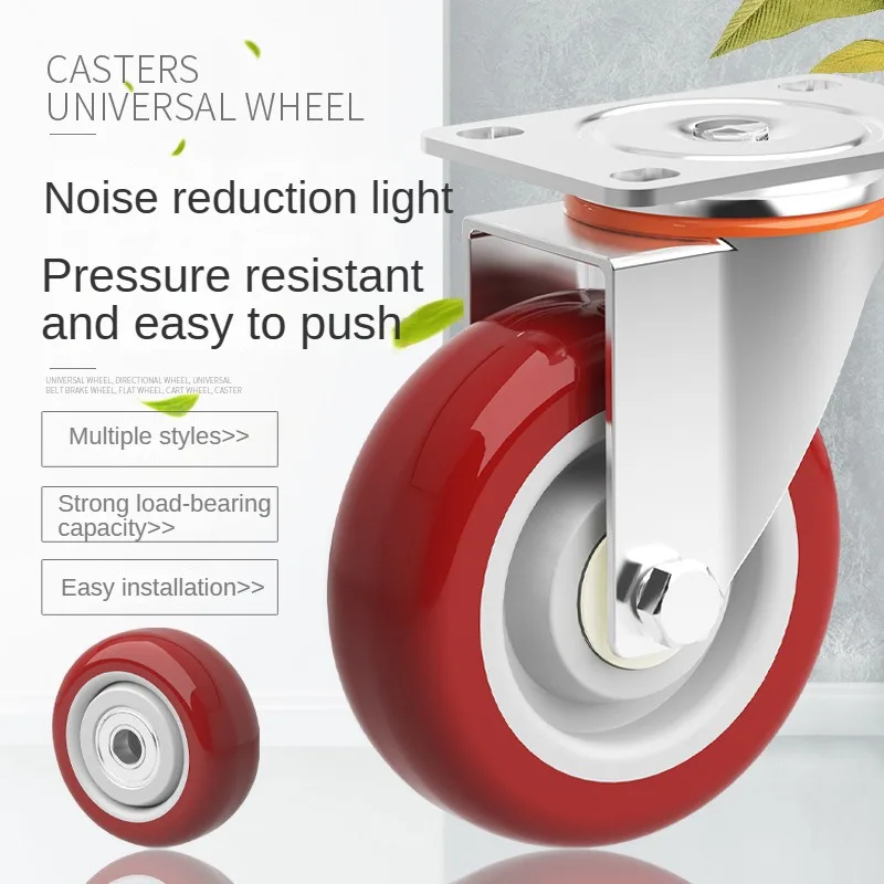 4-8PCSP-Olyurethane-Casters-Lightweight-Bearings-Universal-Wheels ...